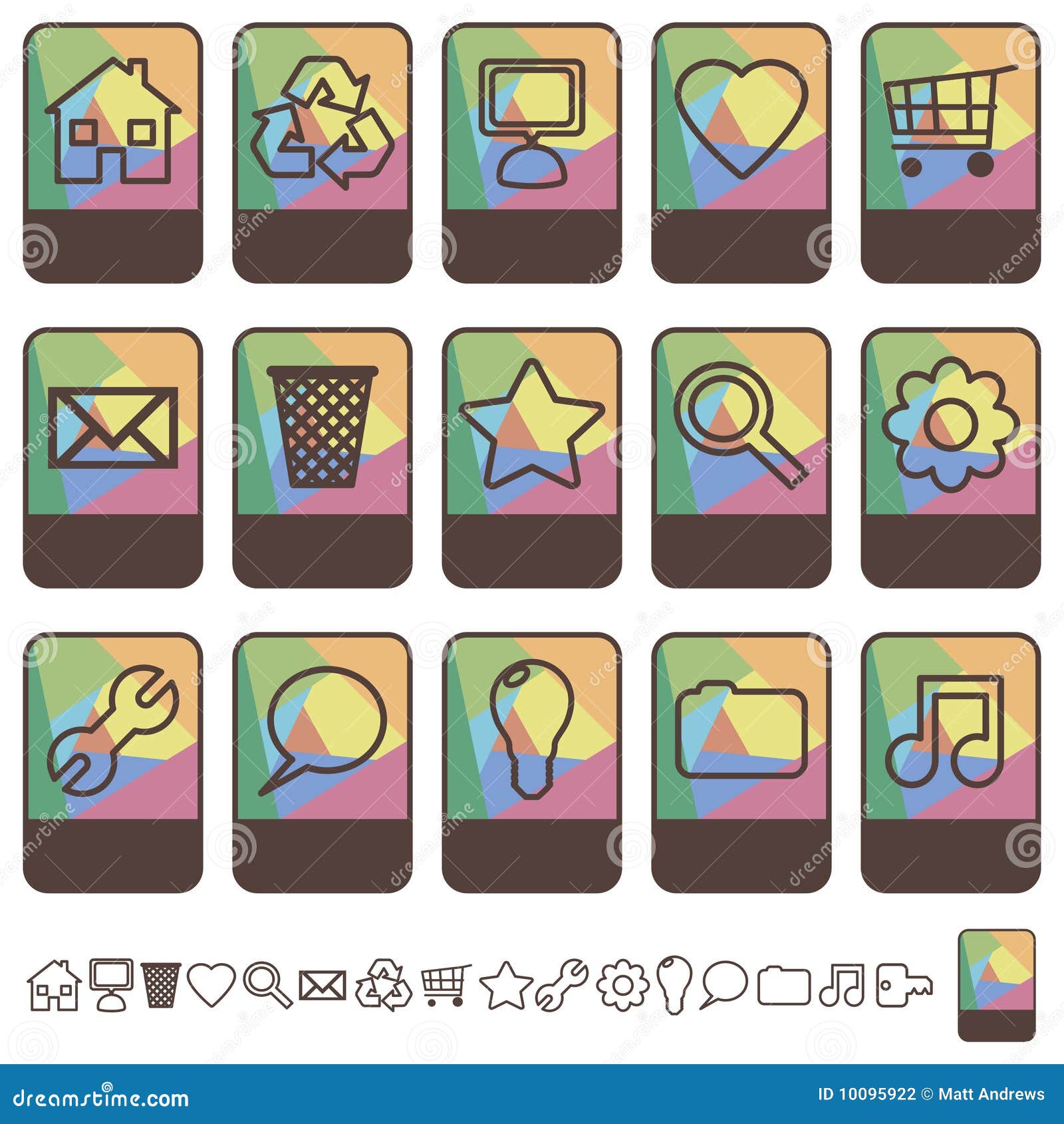 Tab icons set1 stock vector. Illustration of folder, computer - 10095922