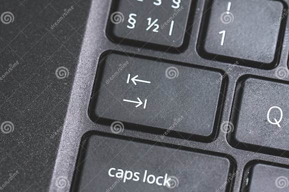 Tab Key on a Black Laptop Keyboard.. Stock Photo - Image of symbol ...