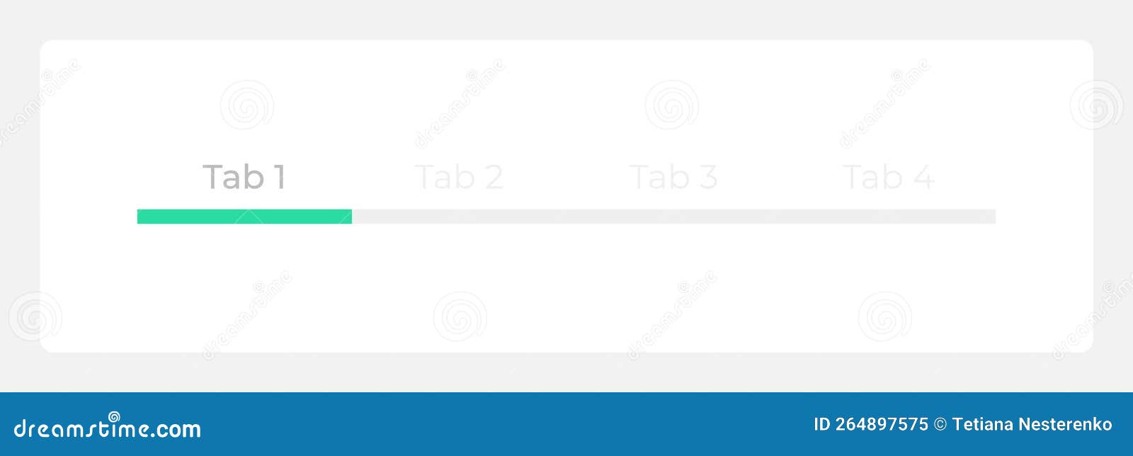 Tab Page Header UI Element Template Stock Vector - Illustration of ...