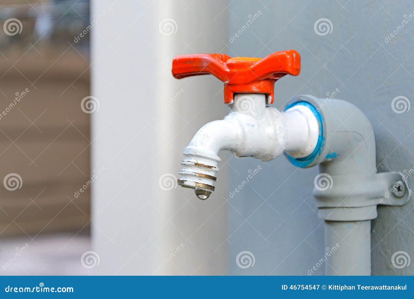 Tab with water drop stock image. Image of leaking, faucet - 46754547