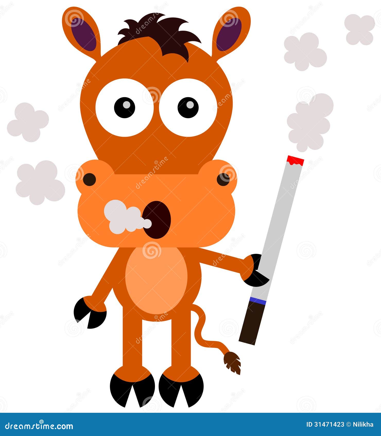 Tabaco do cavalo ilustração stock. Ilustração de fumar - 31471423