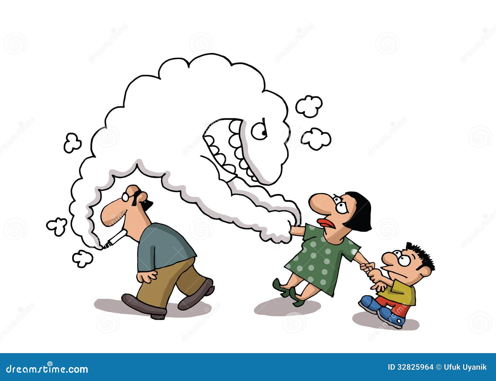 Tabagisme passif illustration de vecteur. Illustration du mari - 32825964