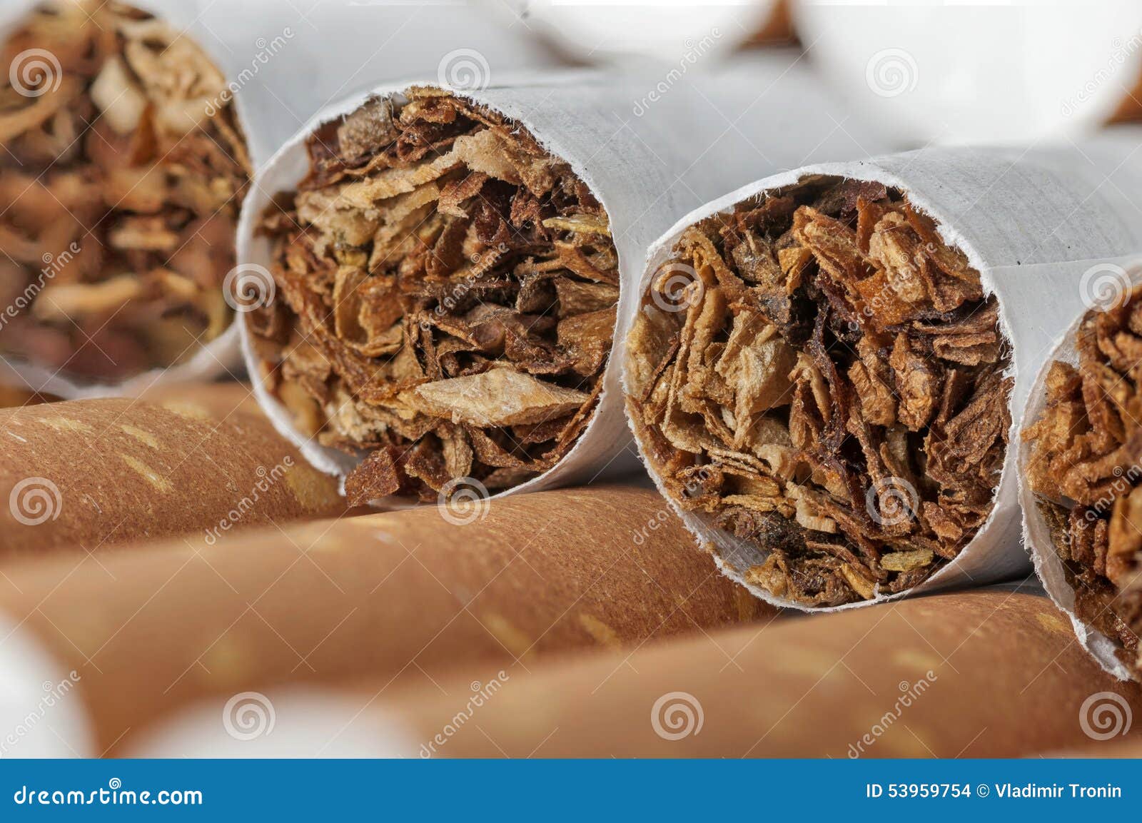 Tabak in Sigaretten Met Bruine Filter Stock Foto - Image of ziekte ...