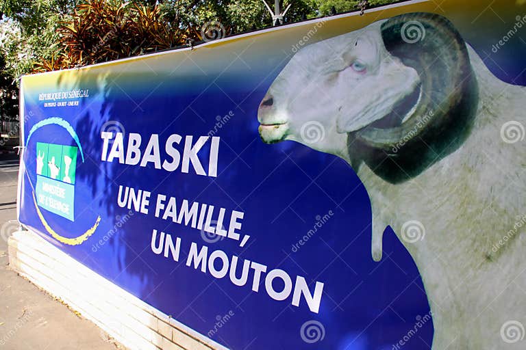 Tabaski Poster in Dakar editorial photo. Image of muslim - 17322986