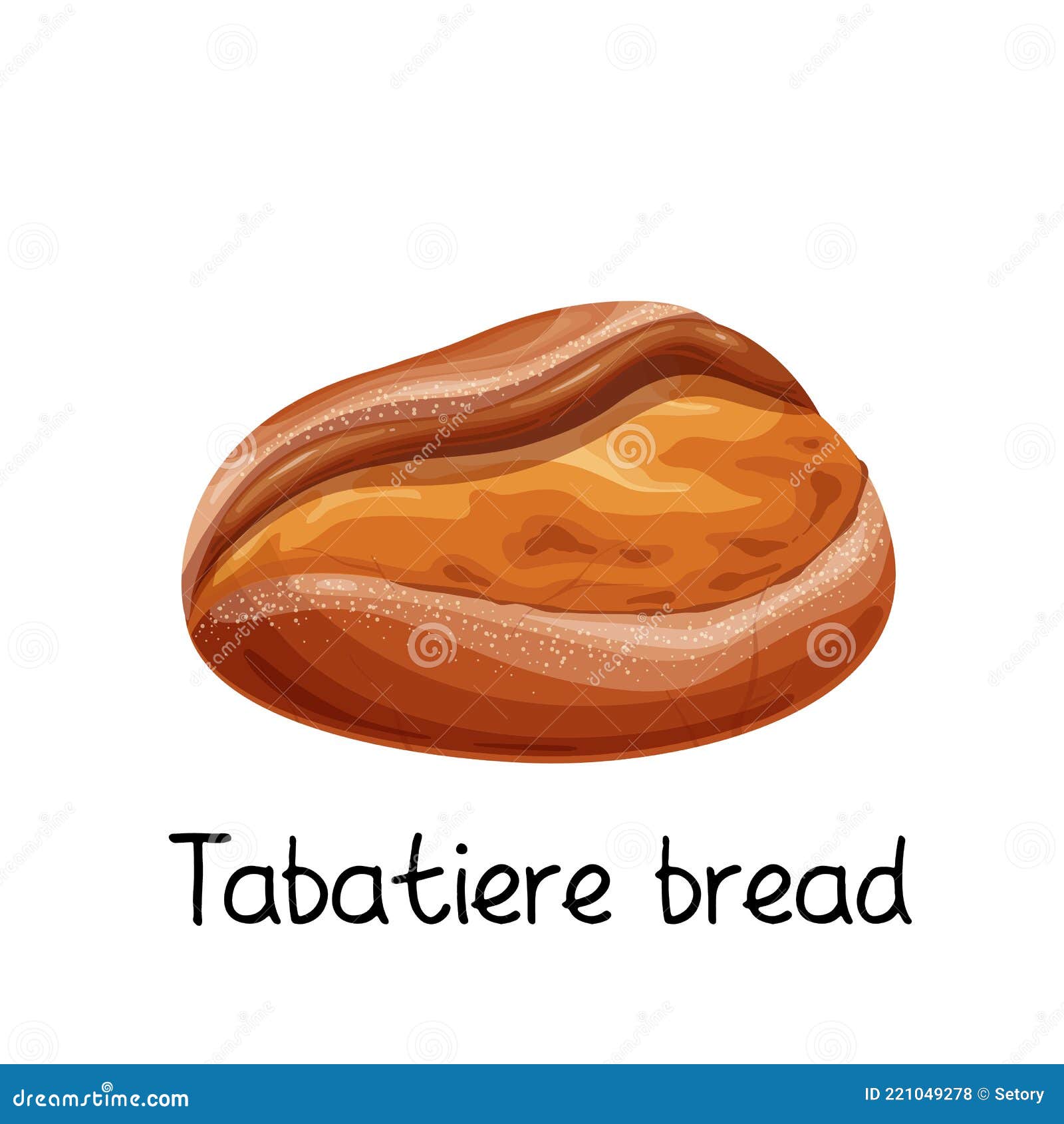 Tabatiere Bread Icon, French Bakery Stock Vector - Illustration of ...