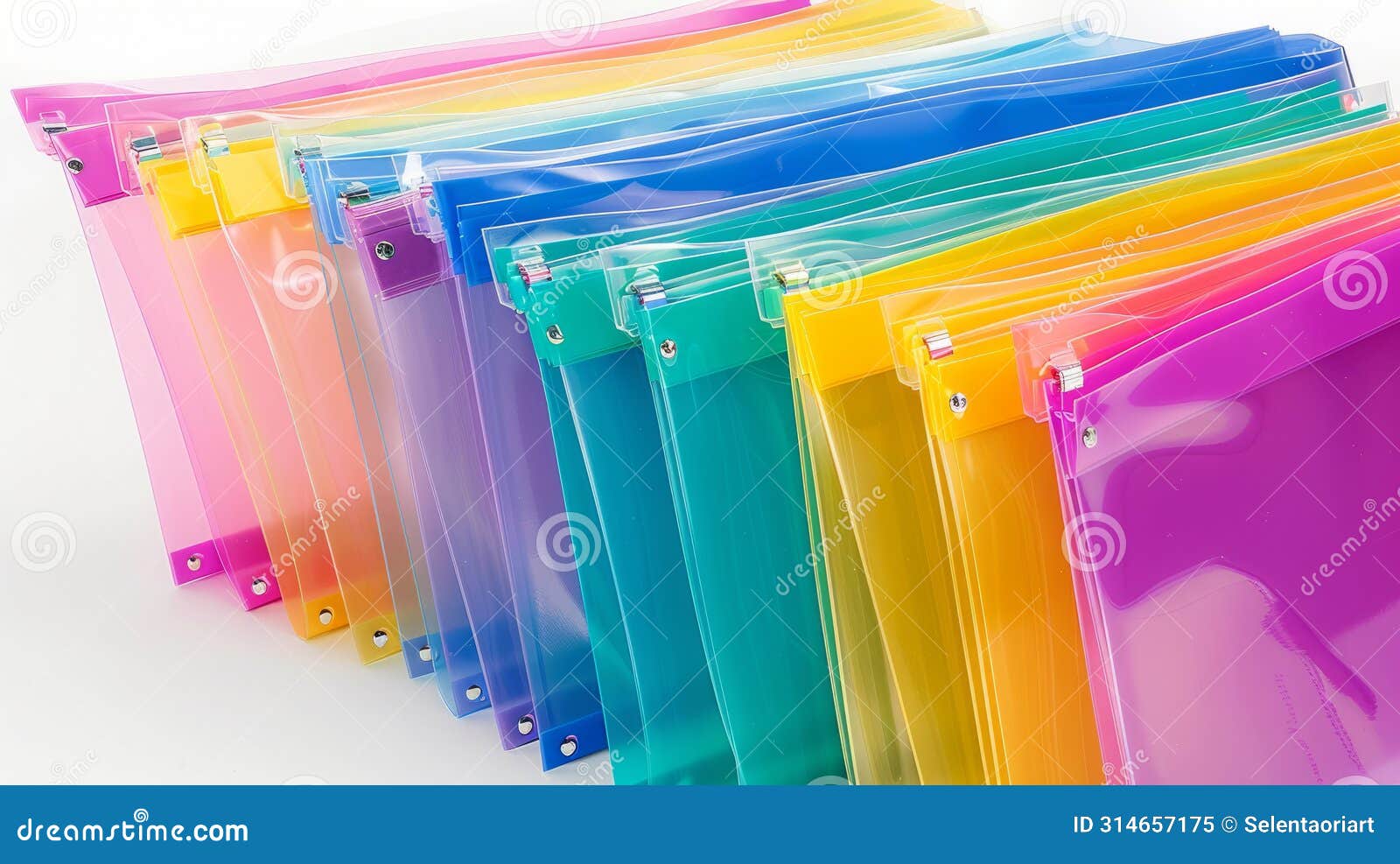 Clear Tabbed Plastic File Folder On Transparent Background Realistic ...