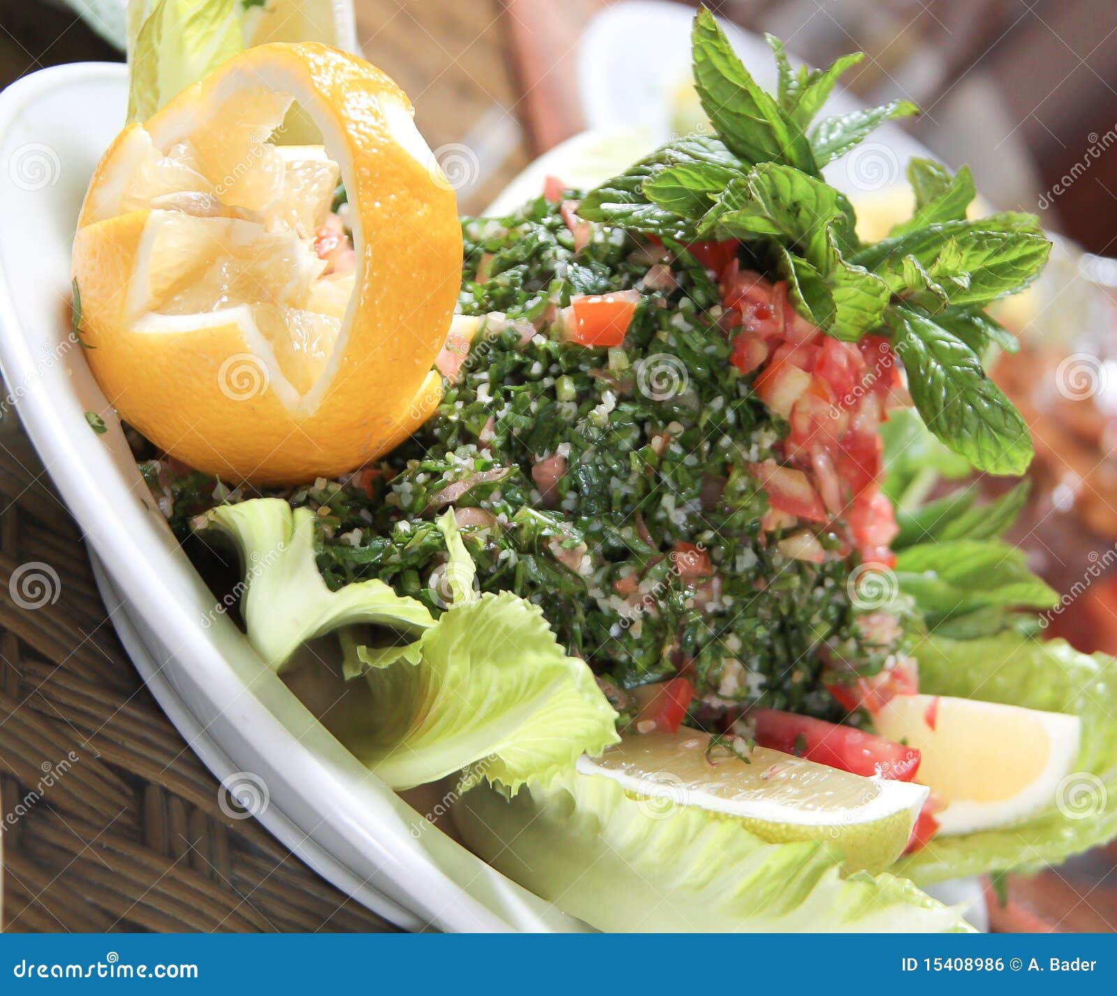 Tabbouleh stock photo. Image of dining, health, lemon - 15408986