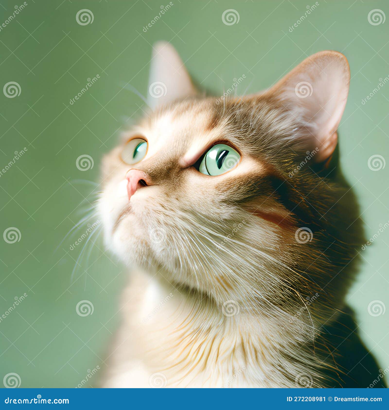 Tabby Cat Looking Upwards Ai Generated, Generative AI, CGI Graphics ...