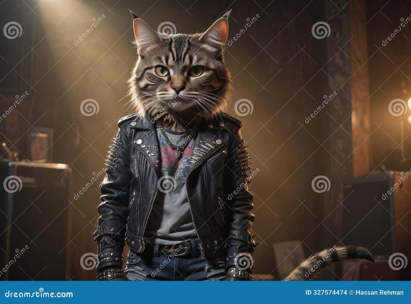 The Tabby Cat S Punk Transformation in Stunning Digital Art Stock Photo ...