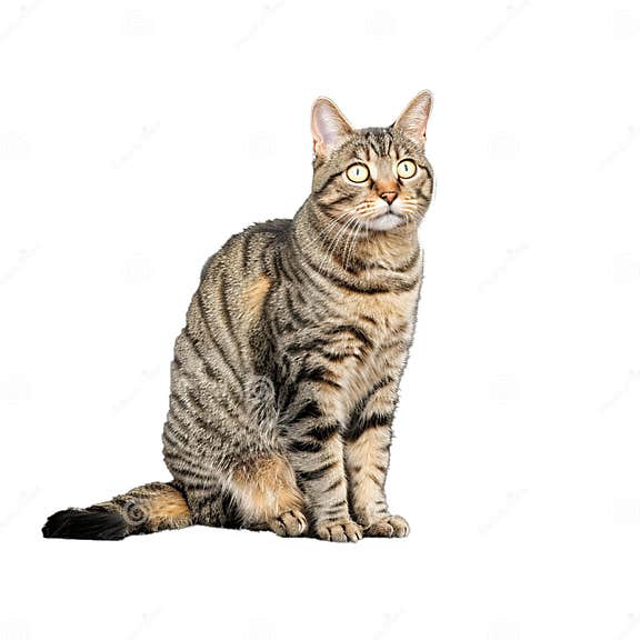 Tabby Cat on Transparent Background Stock Photo - Image of calm, house ...