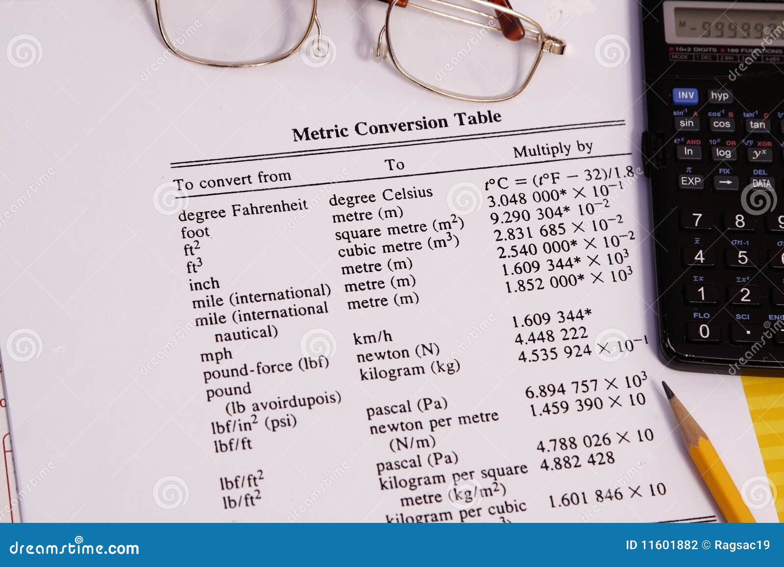 Tabela de conversão foto de stock. Imagem de segundos - 11601882