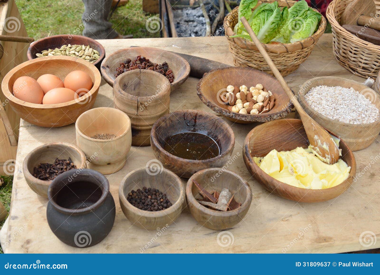 Tabela Medieval Do Alimento Imagem de Stock - Imagem de europeu ...