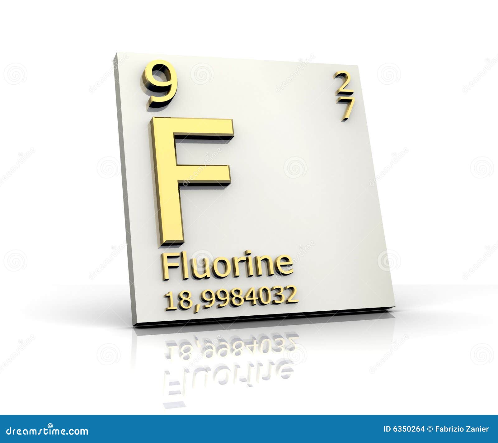 Tabella Del Modulo Del Fluoro Degli Elementi Periodica Illustrazione di ...