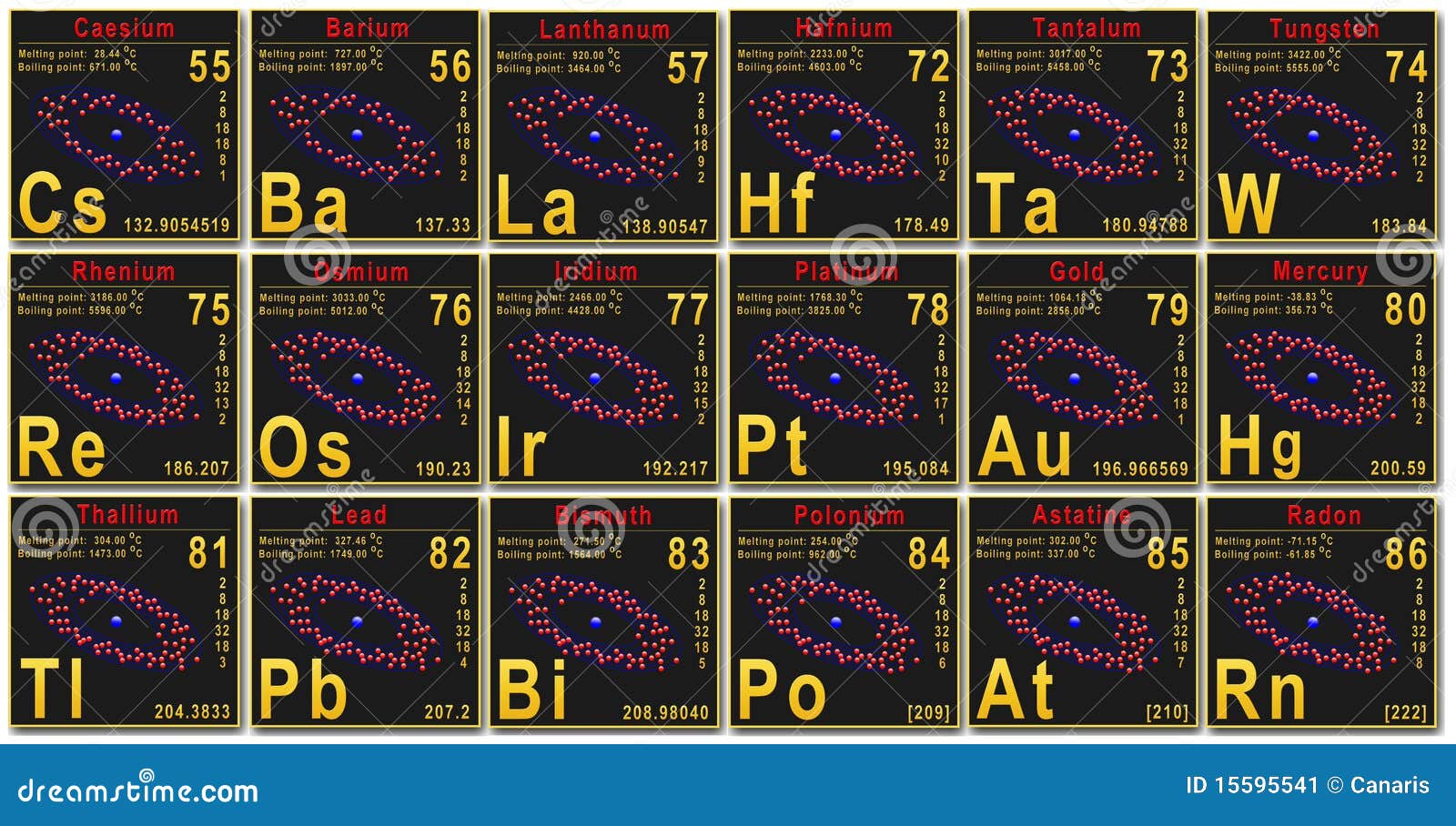 Tabella Di Mendeleev - Periodo 6 Illustrazione di Stock - Illustrazione ...