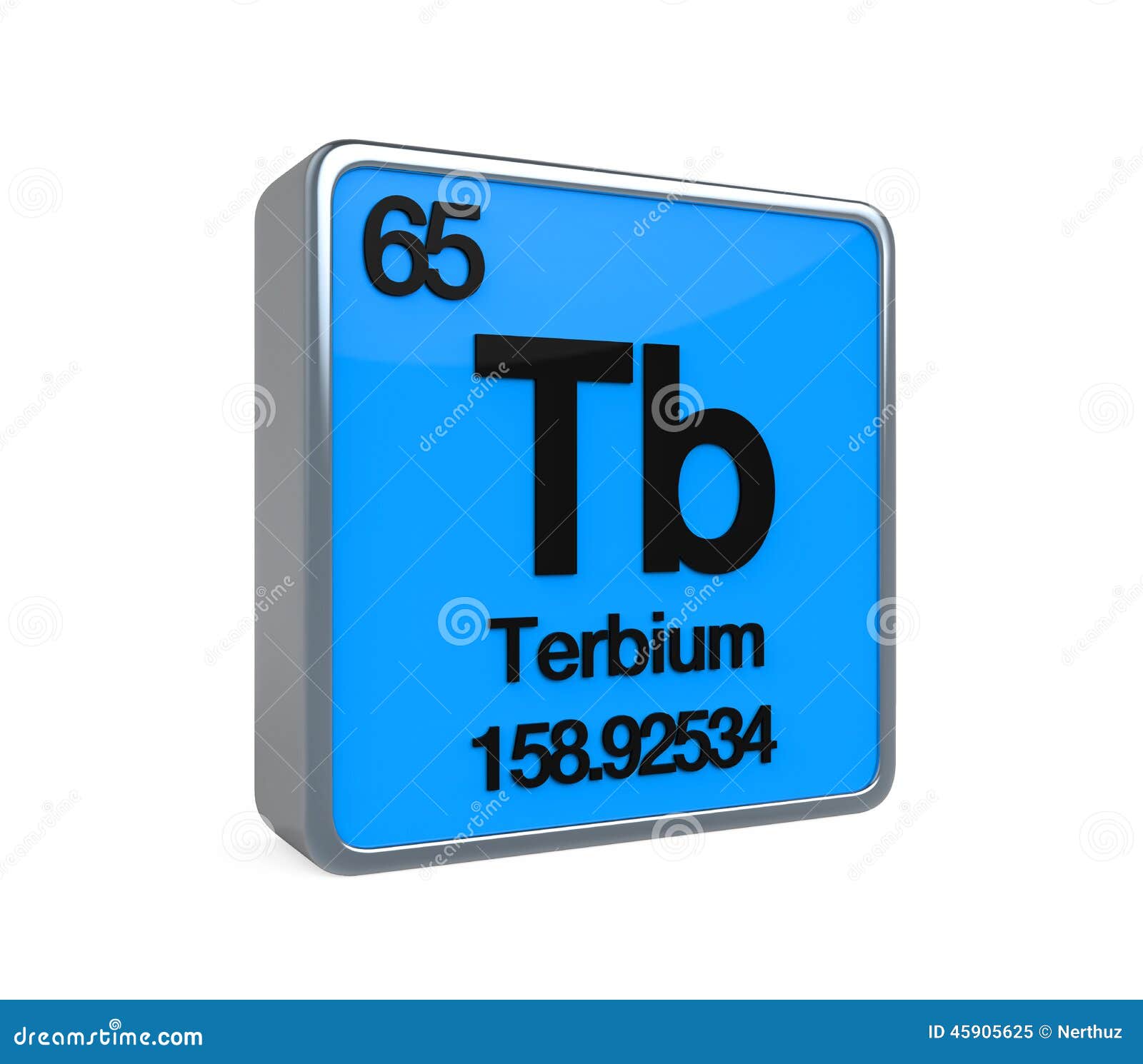 Tabella Periodica Dell'elemento Del Terbio Illustrazione di Stock ...