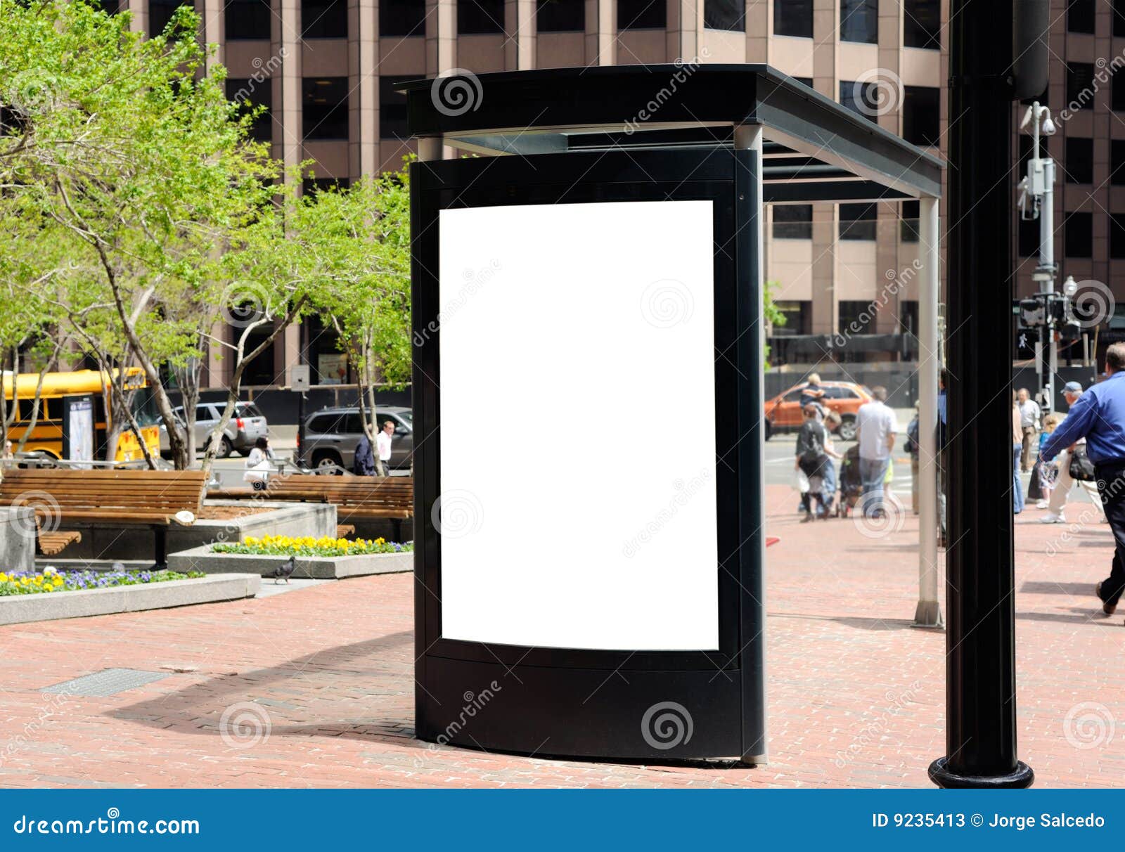 Tabellone Per Le Affissioni Della Fermata Dell'autobus Immagine Stock ...