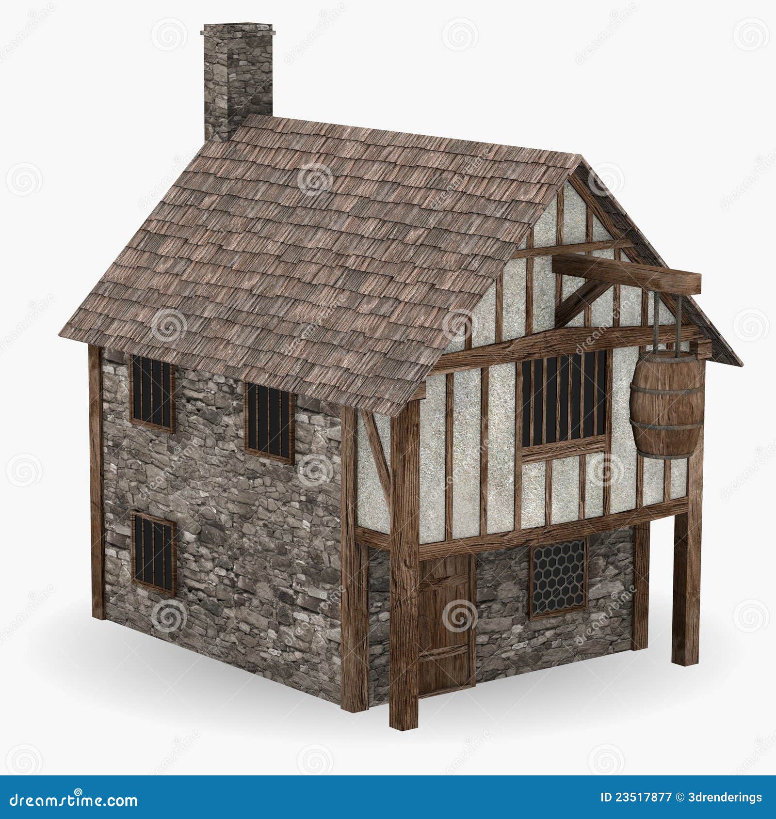 Taberna medieval ilustração stock. Ilustração de casa - 23517877