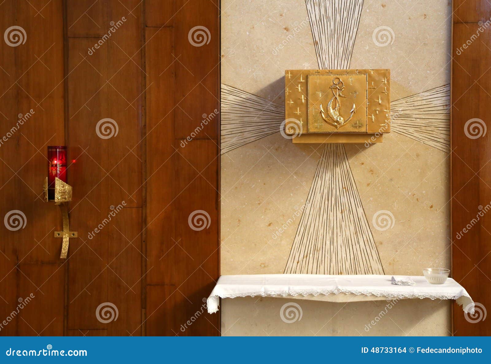 Tabernacle with Consecrated Hosts in the Church Stock Photo - Image of ...