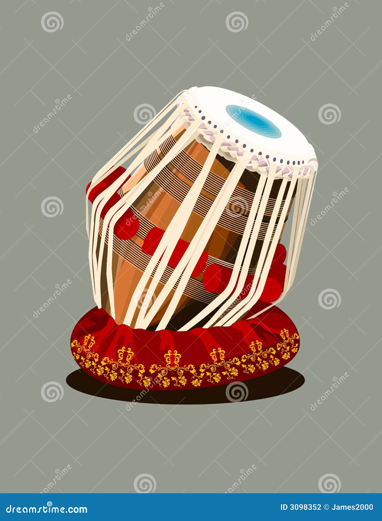 Tabla stock vector. Illustration of musical, loud, vector - 3098352