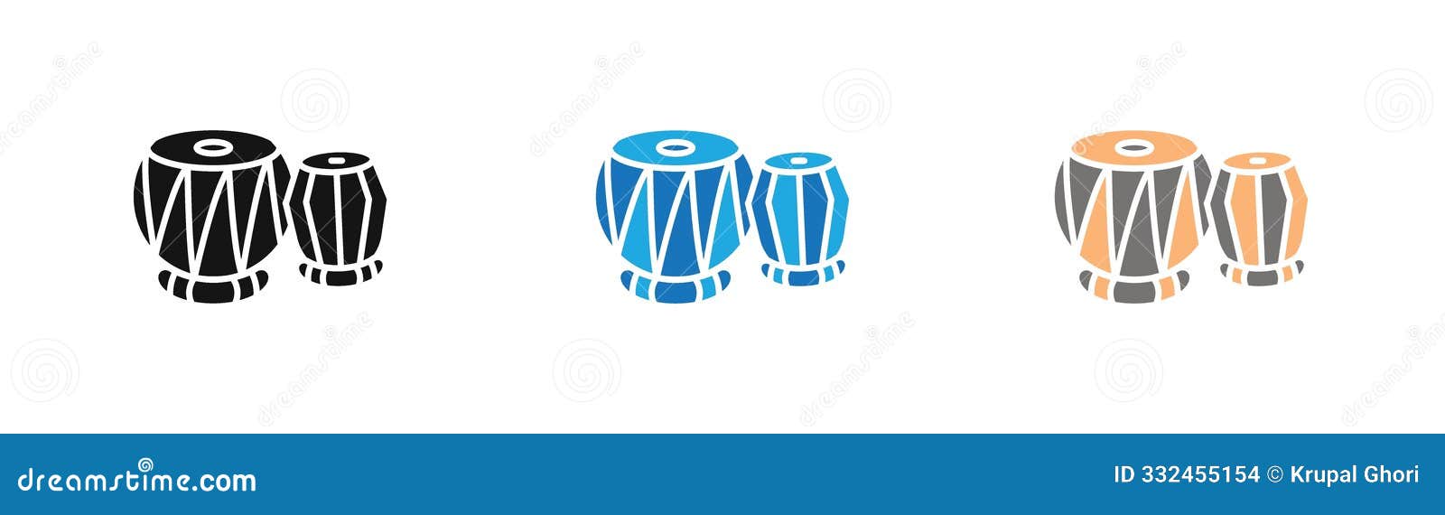 Tabla Icon Line Art Logo Set Stock Illustration - Illustration of music ...