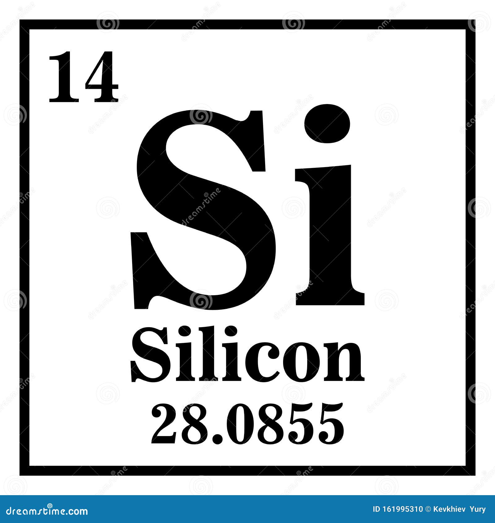 Tabla Periódica De Silicio Del Vector De Elementos Ilustración del ...