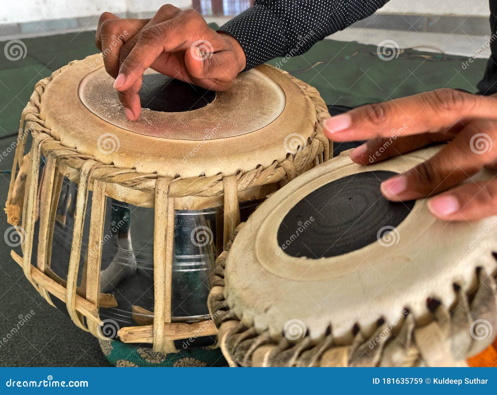 Tabla Player Playing Tabla Close Up Shot Stock Image - Image of flower ...