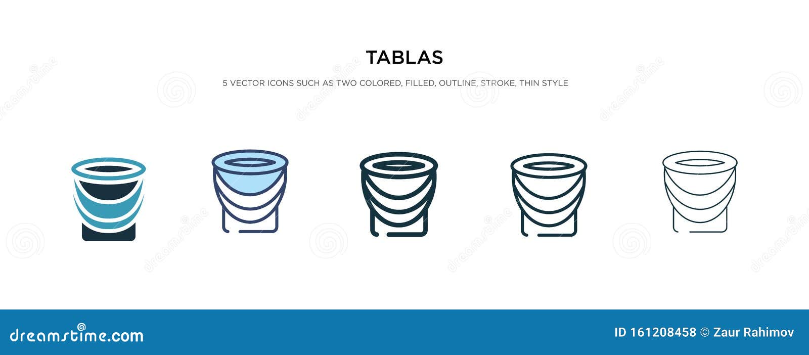 Tablas Icon in Different Style Vector Illustration. Two Colored and ...