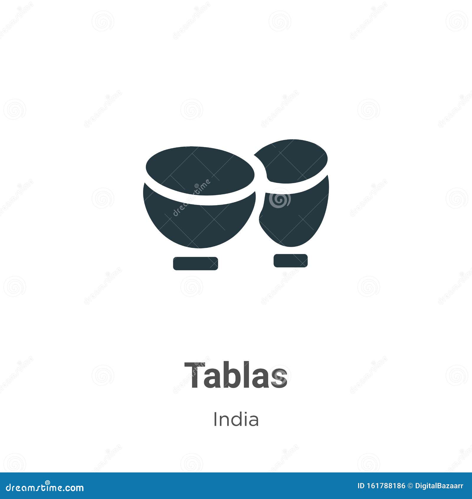 Tablas Vector Icon on White Background. Flat Vector Tablas Icon Symbol ...