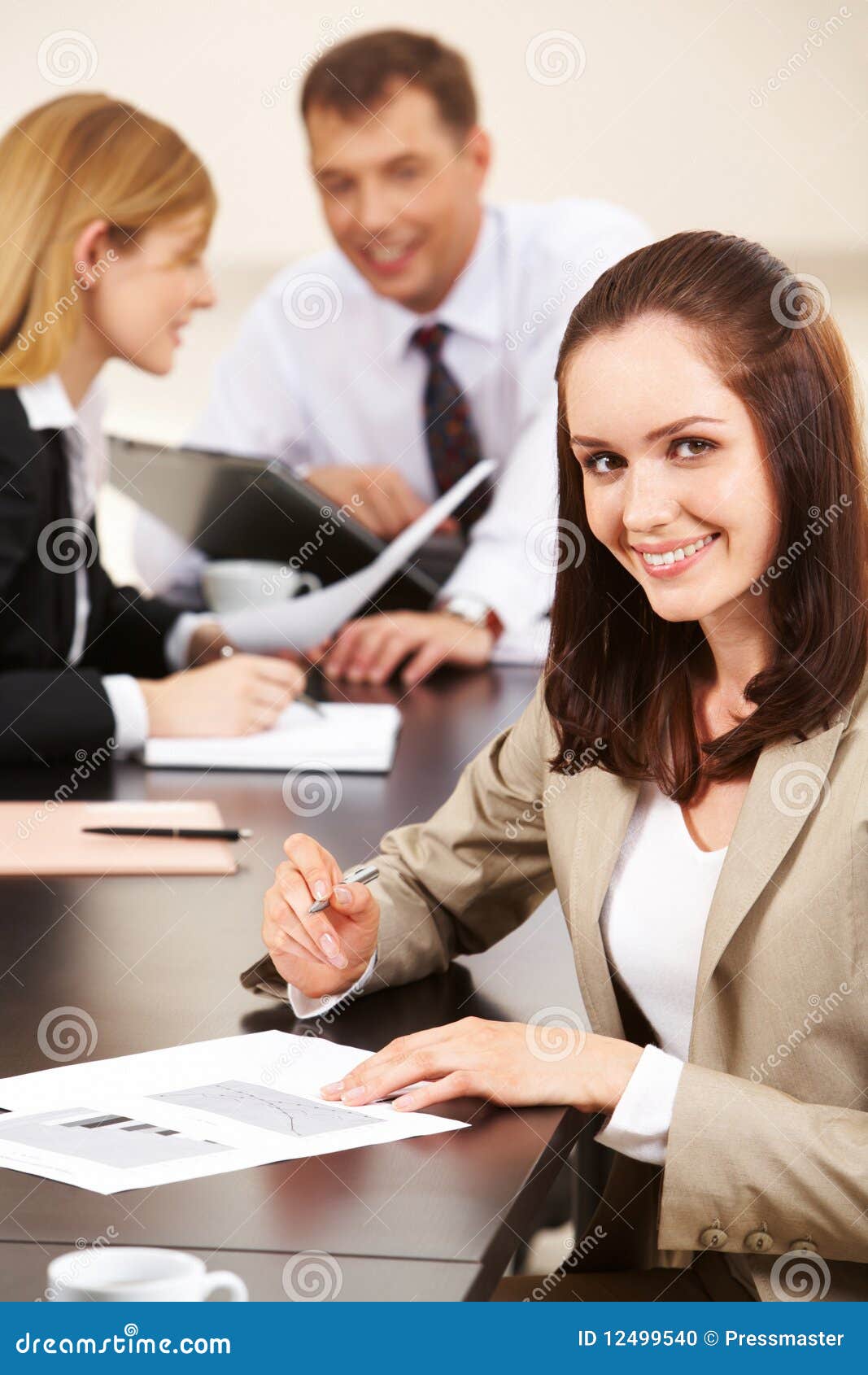 At the table stock photo. Image of office, document, people - 12499540