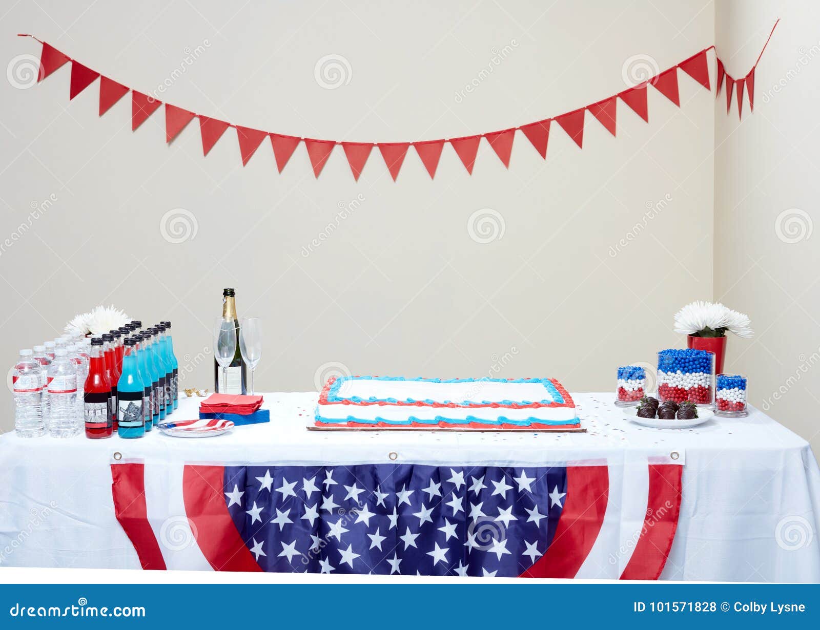 Table Set for Election Rally Stock Photo - Image of hanging, blue ...