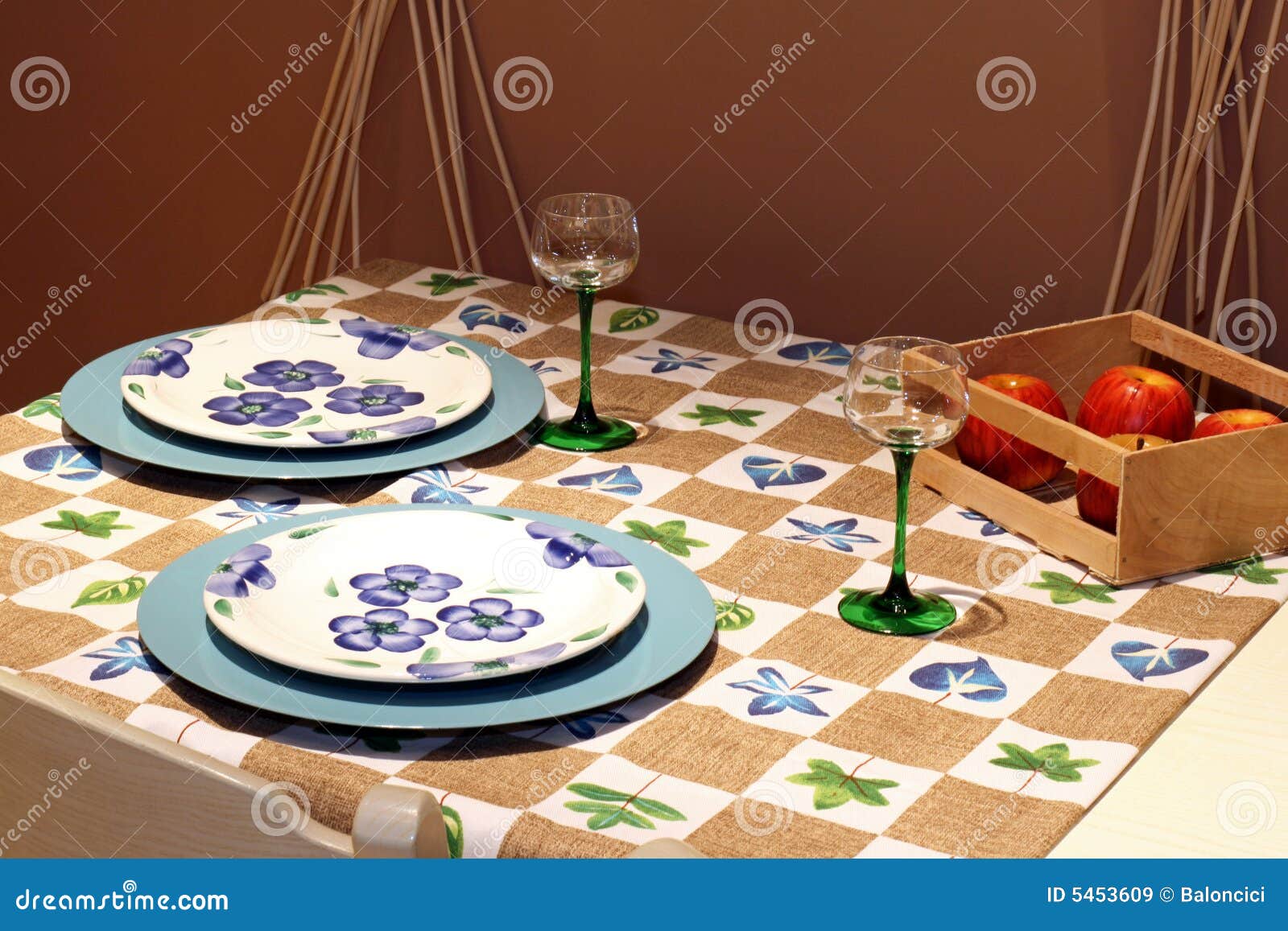 Table with apples stock image. Image of dinner, glass - 5453609