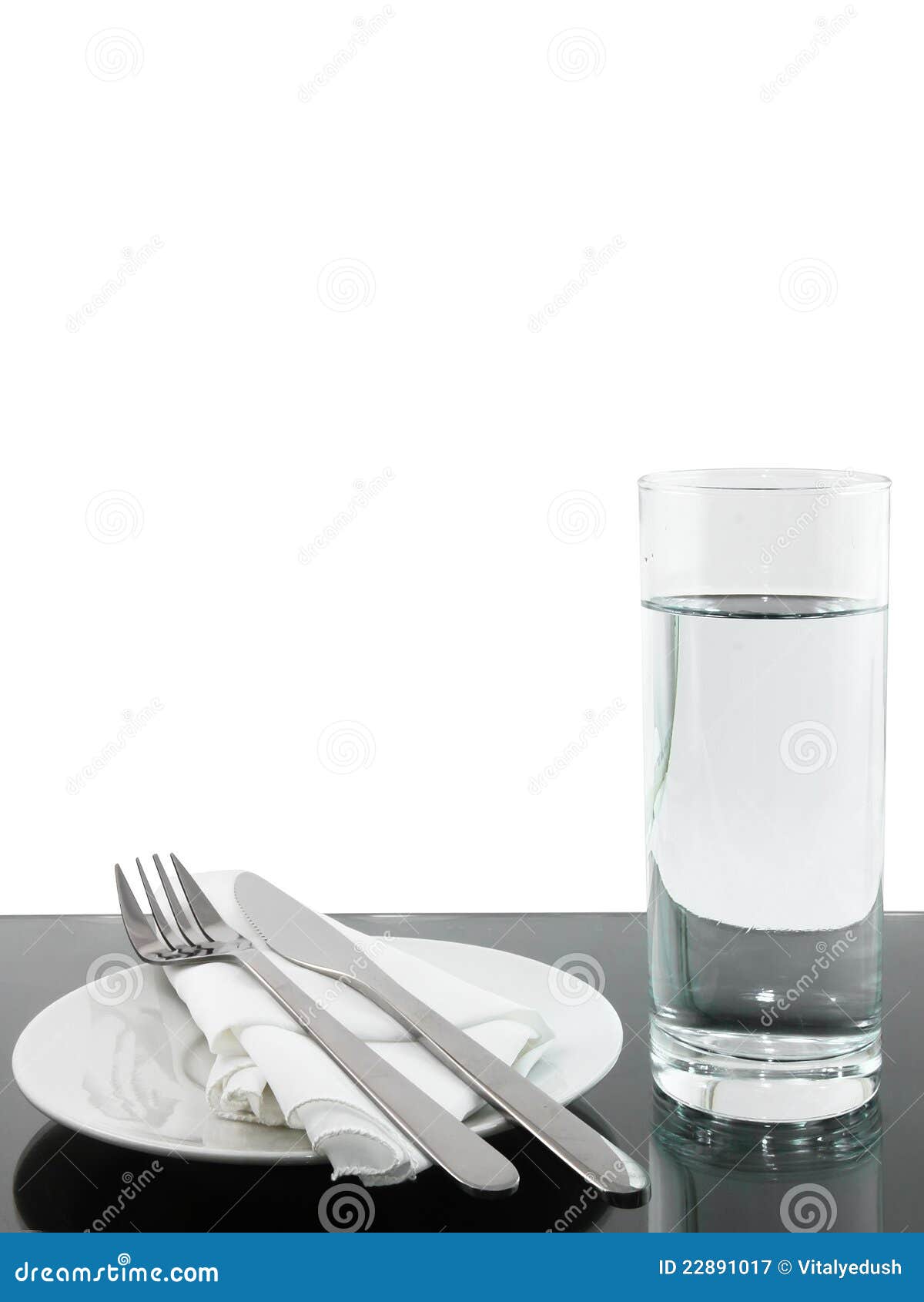 Table Appointment-dishware on White Background. Stock Image - Image of ...