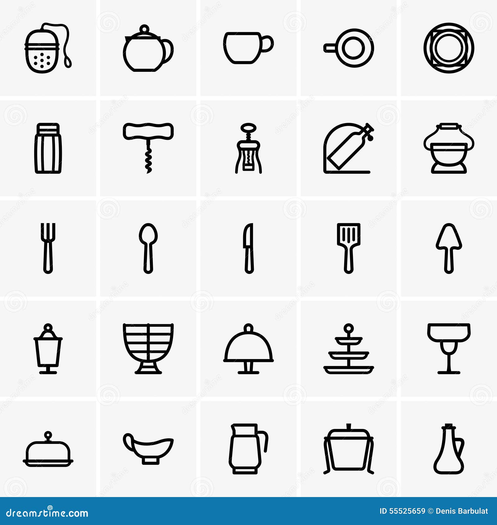 Table appointment utensils stock vector. Illustration of stand - 55525659