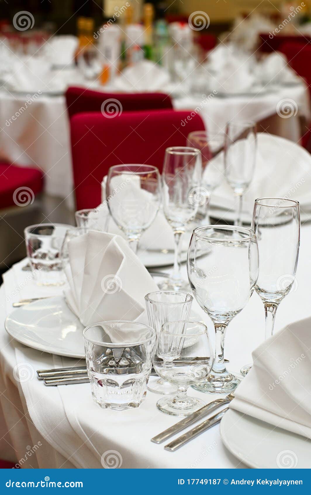 Table Appointments for Dinner in Restaurant Stock Image - Image of meal ...