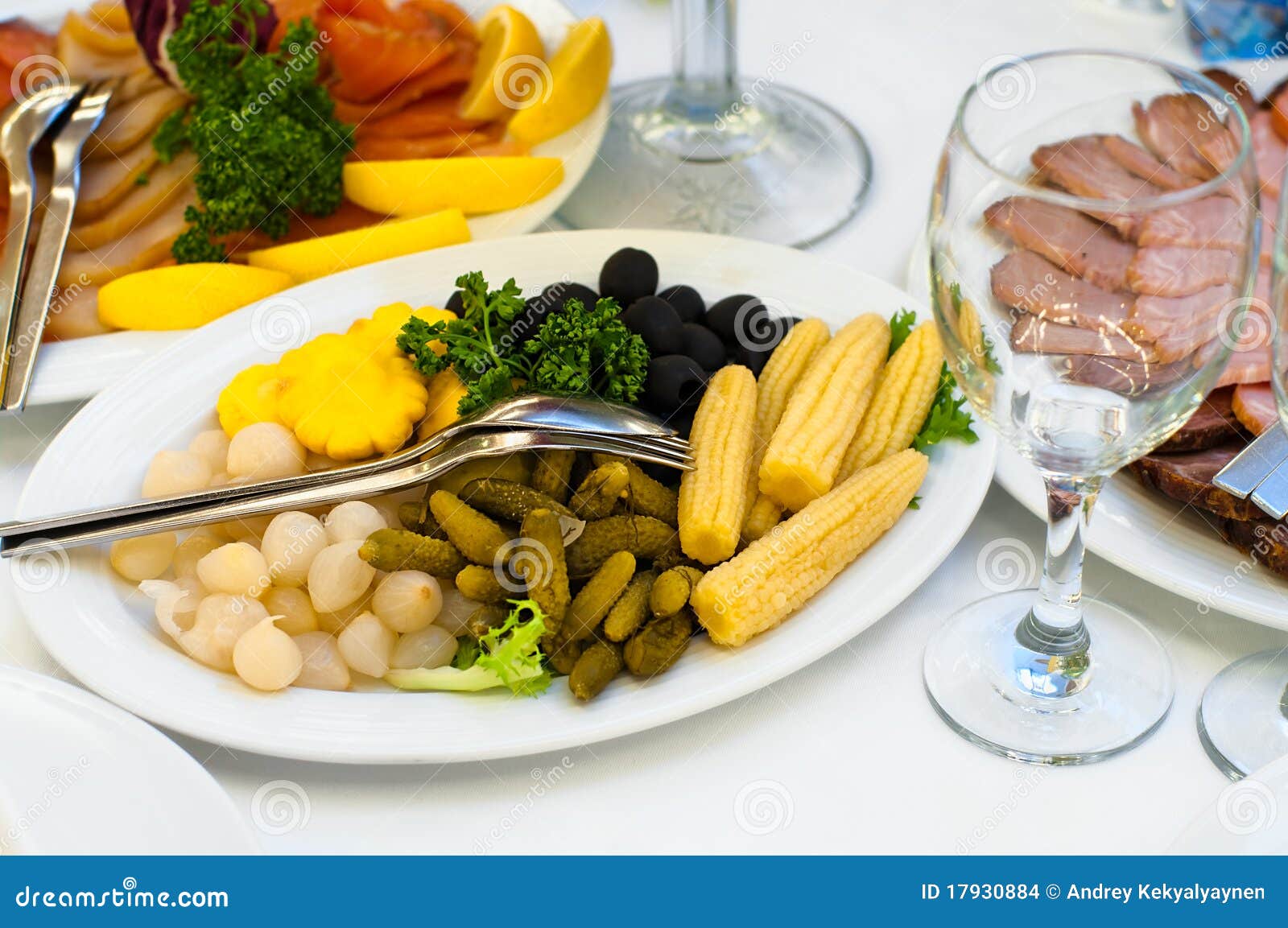 Table Appointments for Dinner in Restaurant Stock Photo - Image of ...