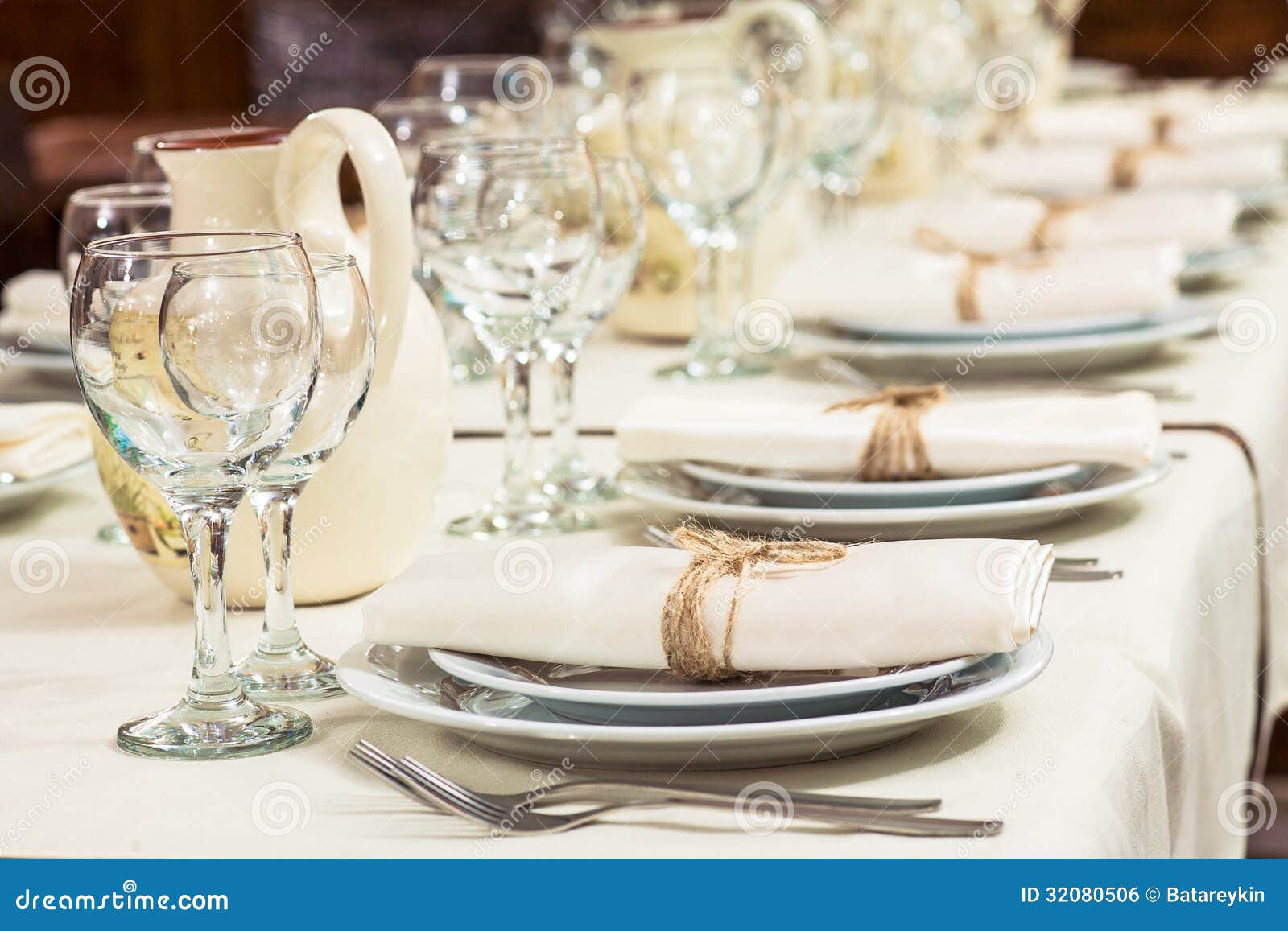 Table Appointments at a Restaurant Stock Photo - Image of elegance ...