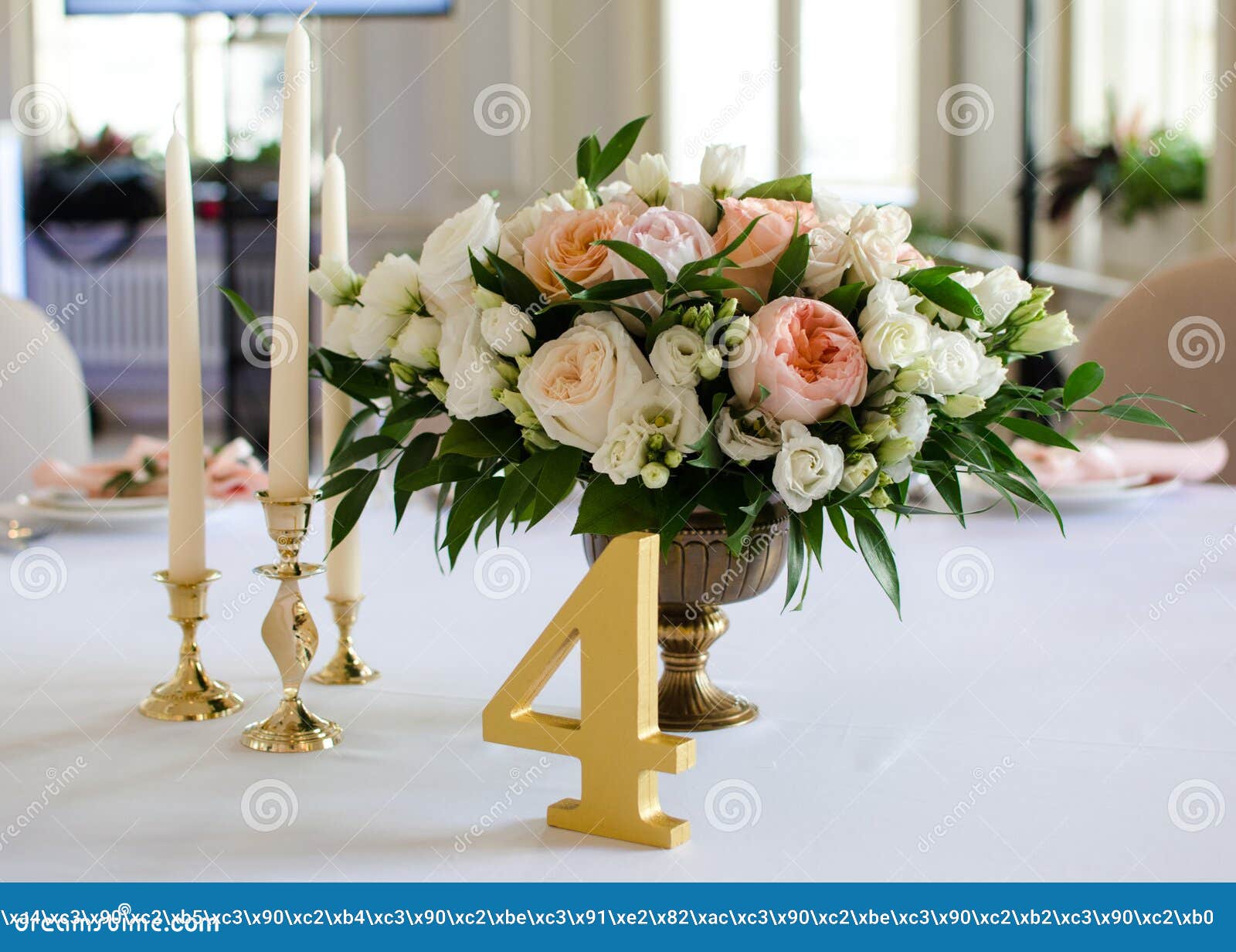 Table Appointments For Wedding In Restaurant Royalty-Free Stock Photo ...