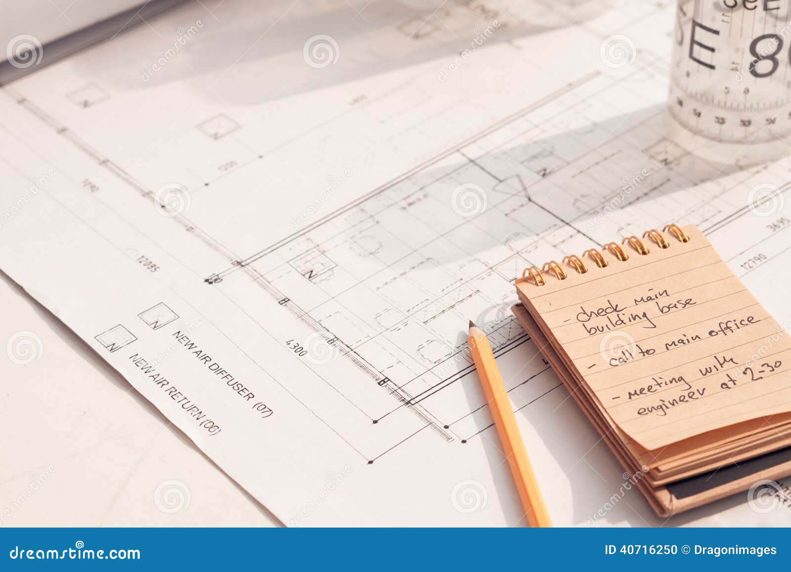 Table of architect stock photo. Image of occupation, constructor - 40716250