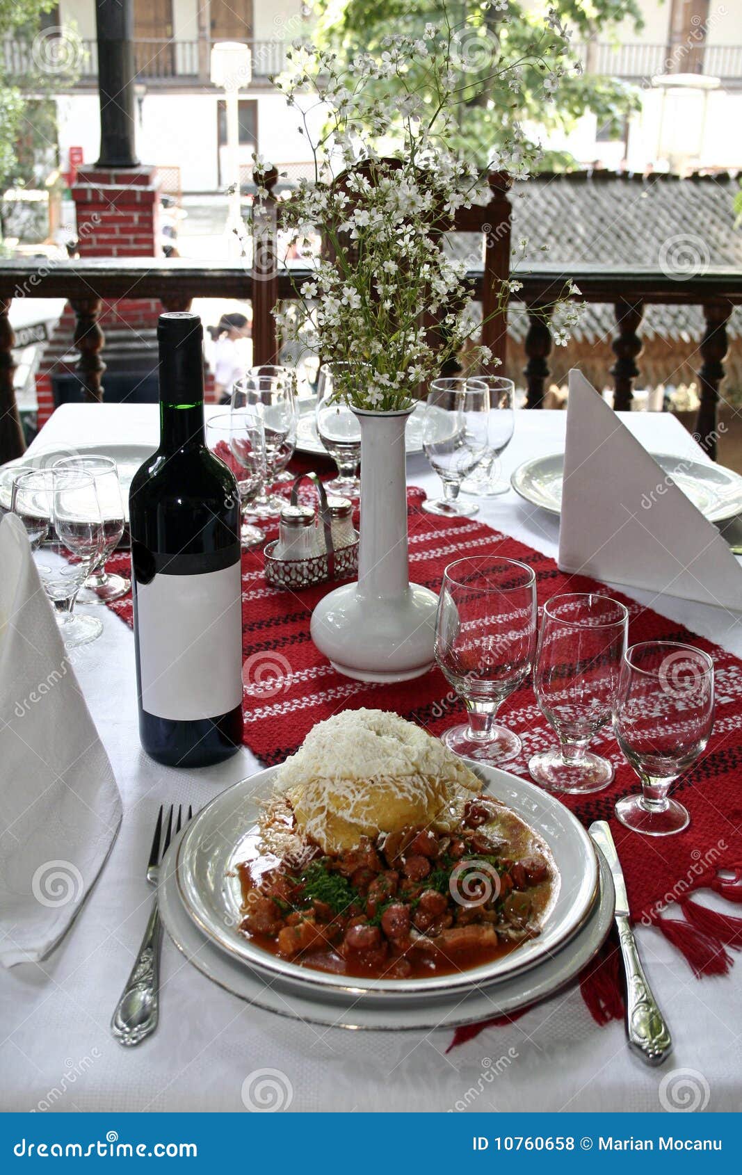 Table arrangement stock photo. Image of glasses, floral - 10760658