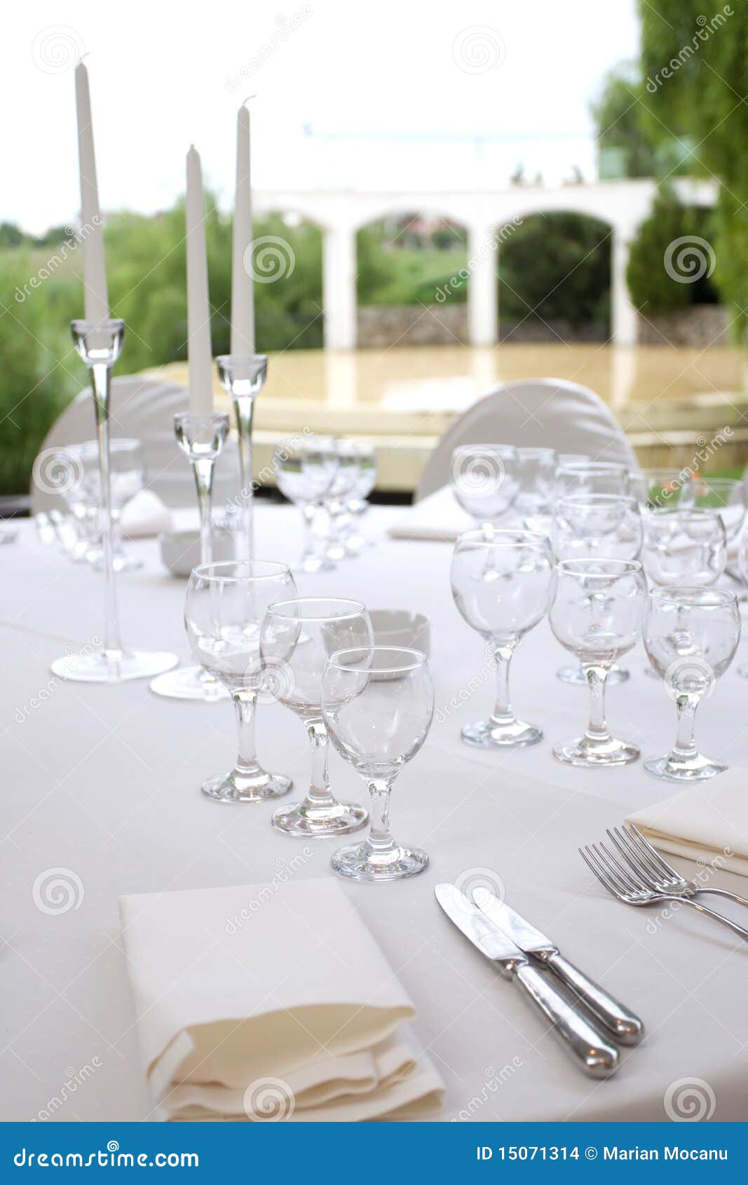Table arrangement stock photo. Image of residential, chair - 15071314