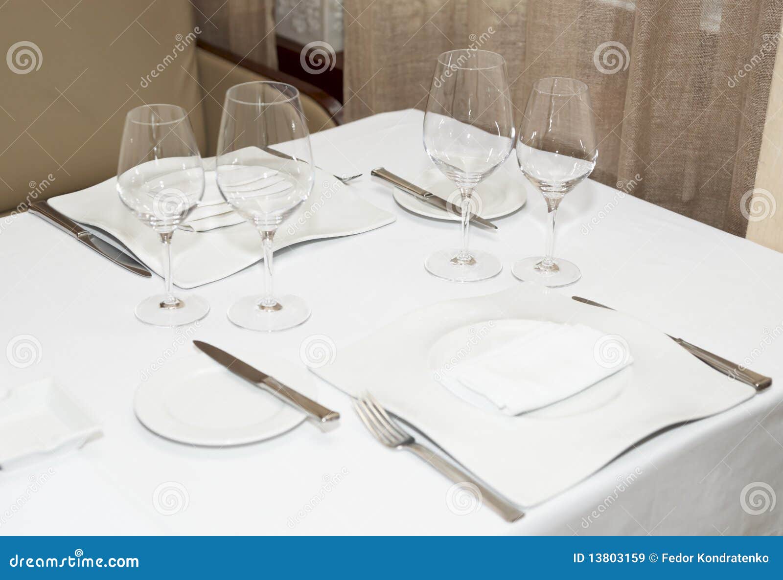 Table Arrangement in Expensive Restaurant Stock Image - Image of ...
