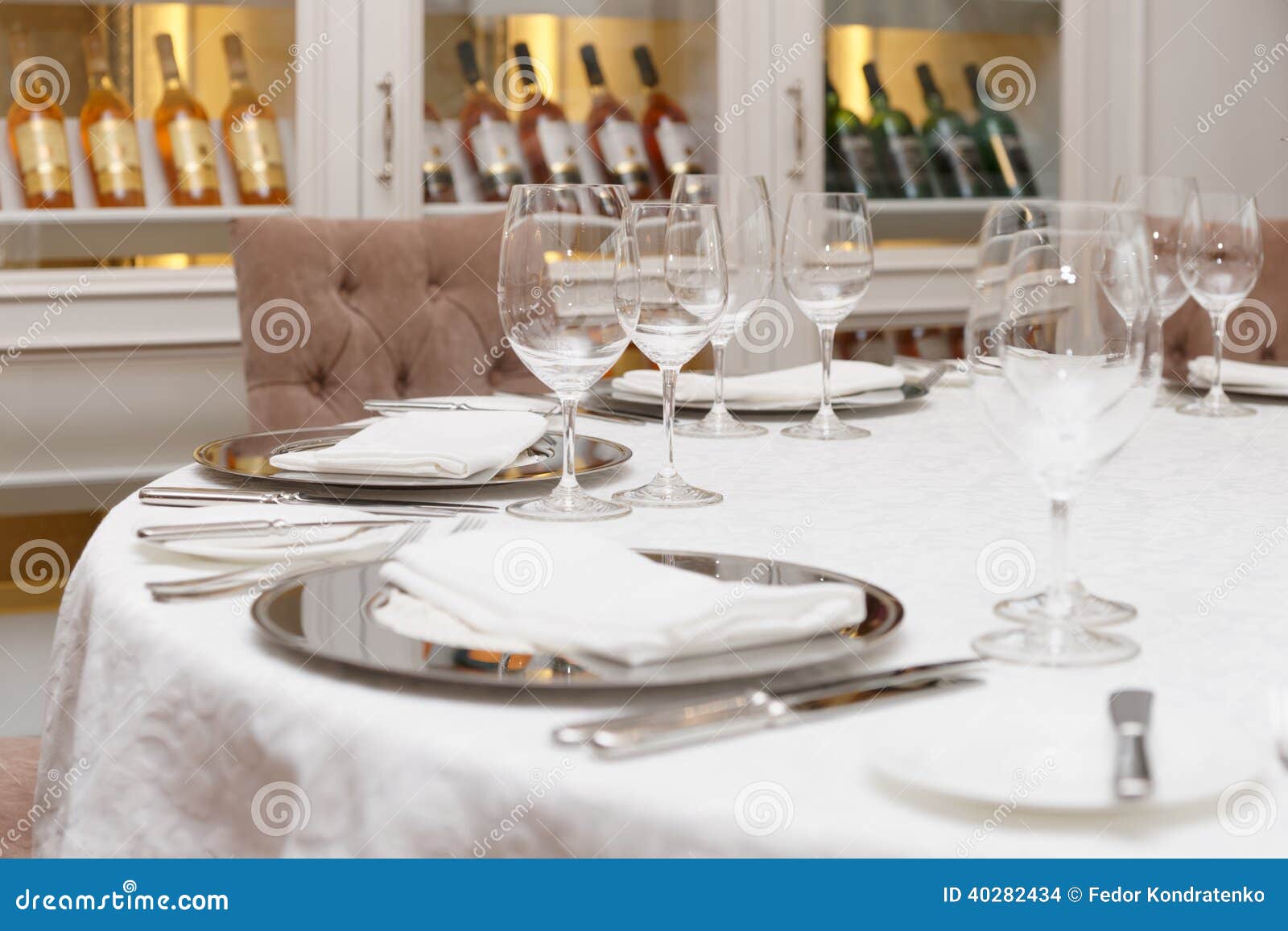 Table Arrangement in an Expensive Restaurant Stock Photo - Image of ...