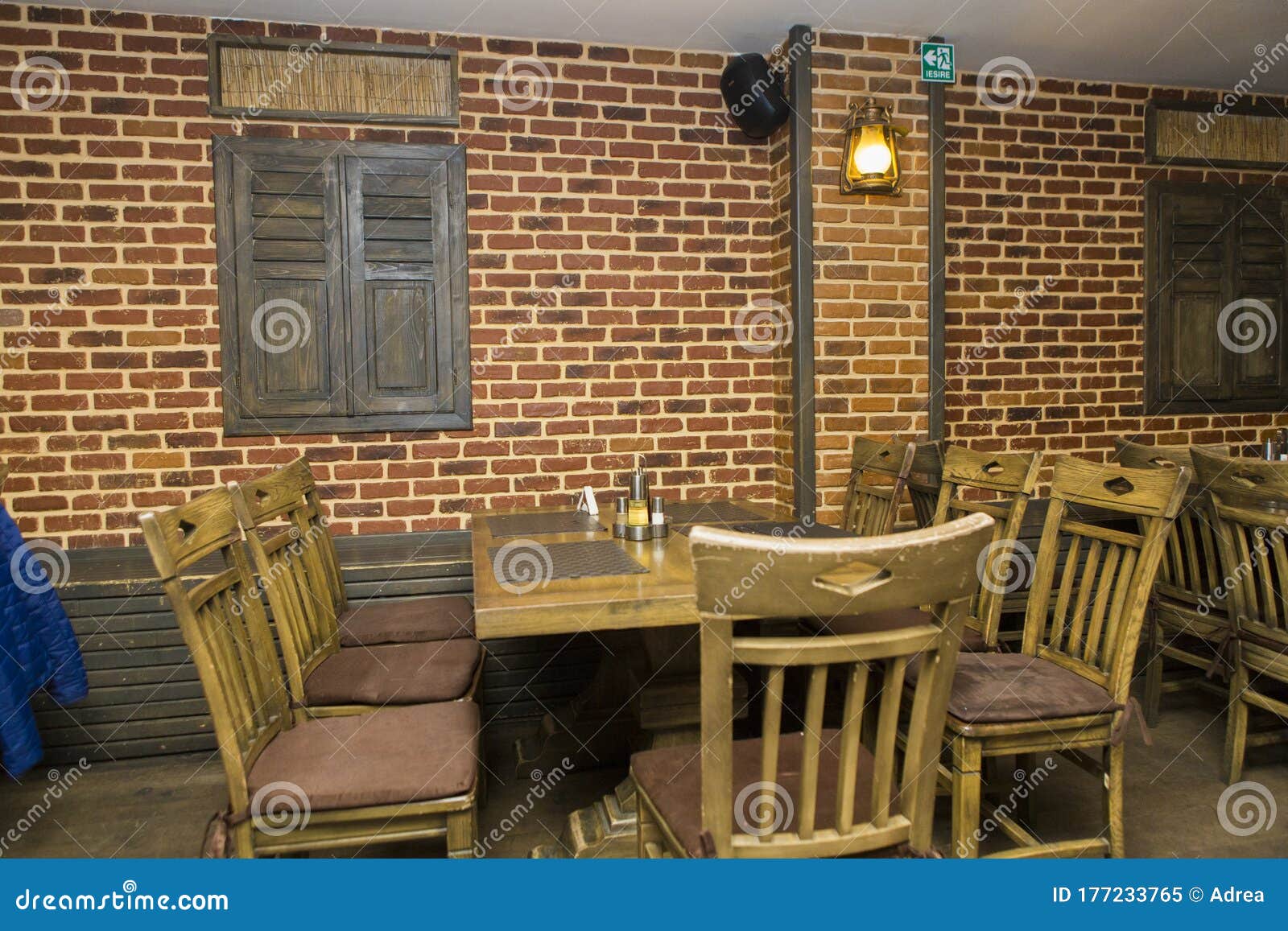 Table Details of a Vintage Pub Stock Image - Image of interior, life ...