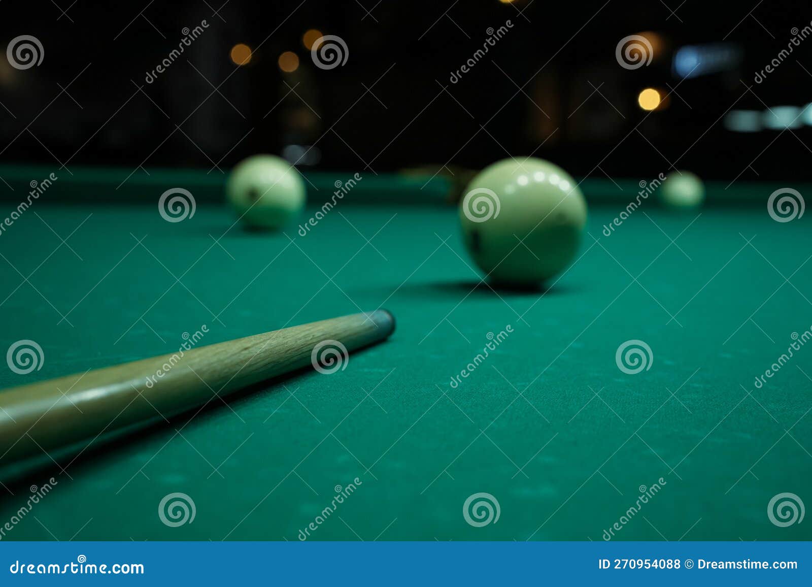 Billiard Table with Ball Movement Stock Photo - Image of furniture ...