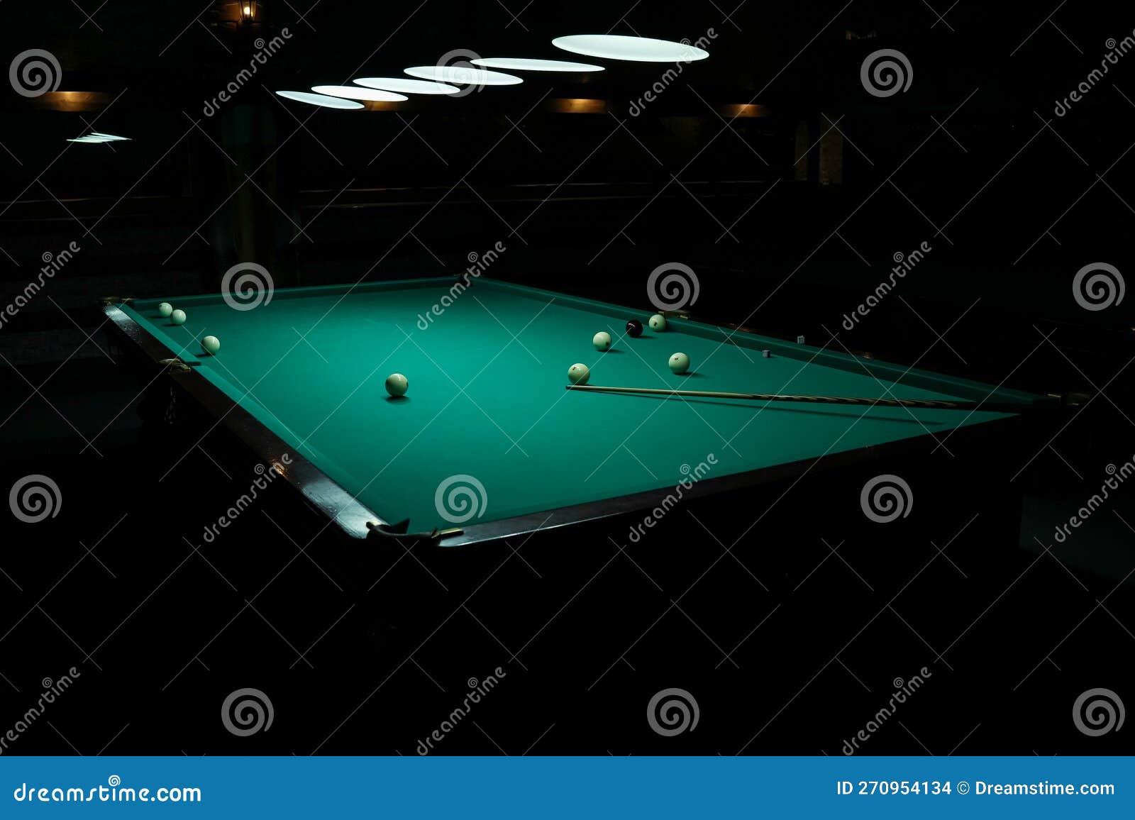 Billiard Table with Ball Movement Stock Photo - Image of play ...