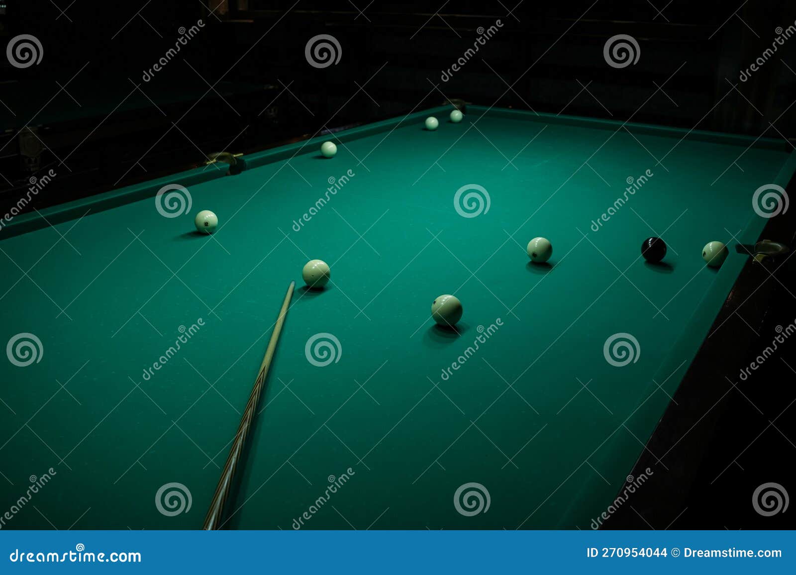 Billiard Table with Ball Movement Stock Photo - Image of shiny, snooker ...