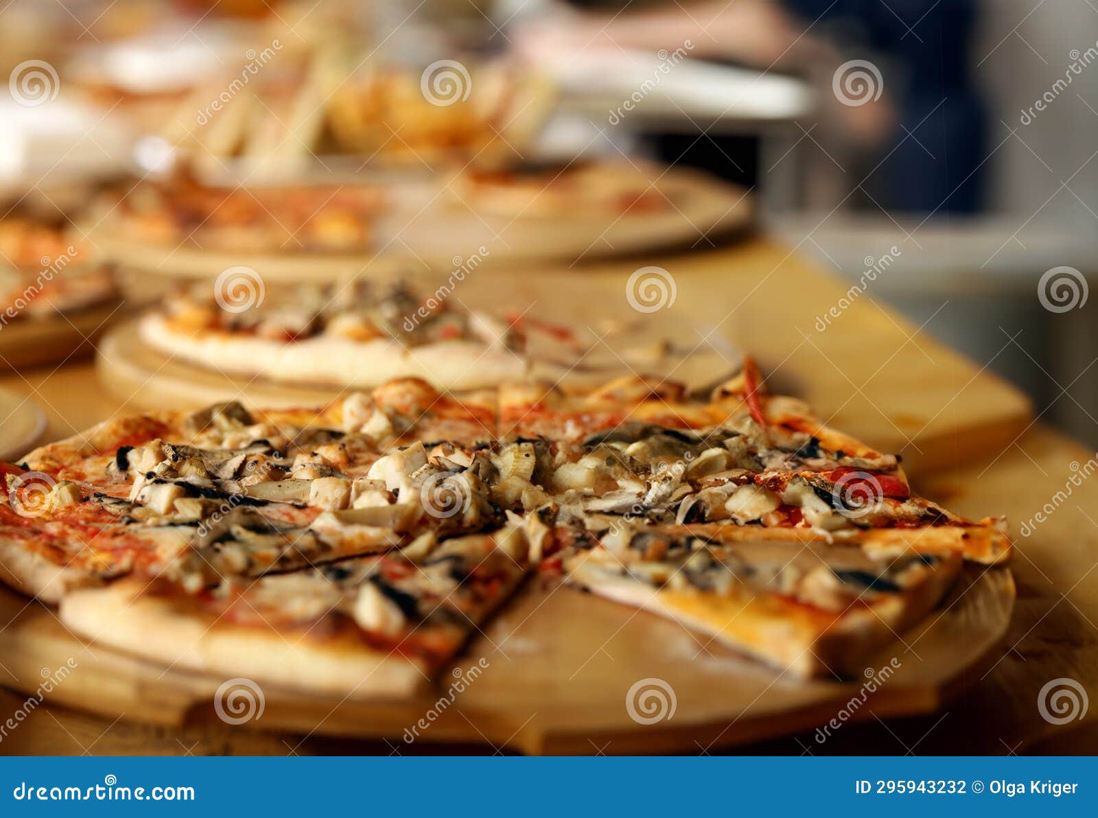 Table for a Banquet, Sandwich and Pizza Stock Photo - Image of cuisine ...