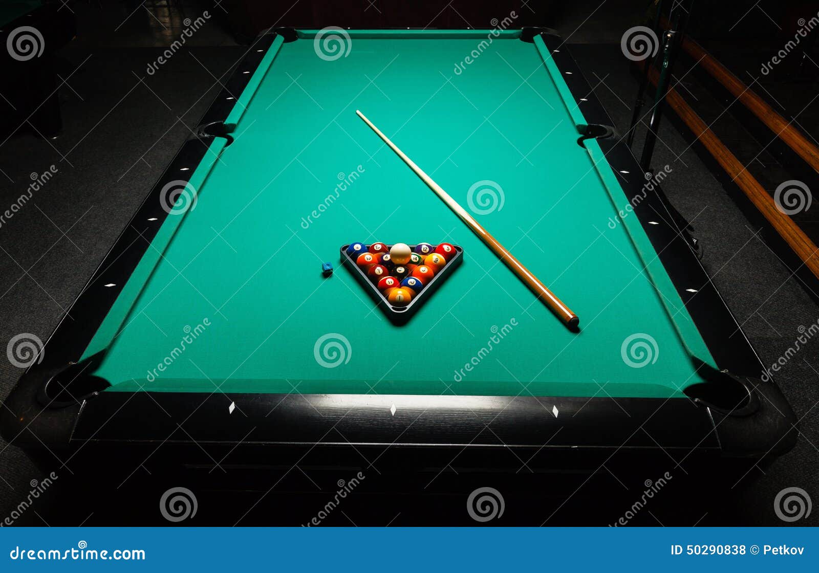 Table for Billiards and Ball Top View Stock Photo - Image of number ...