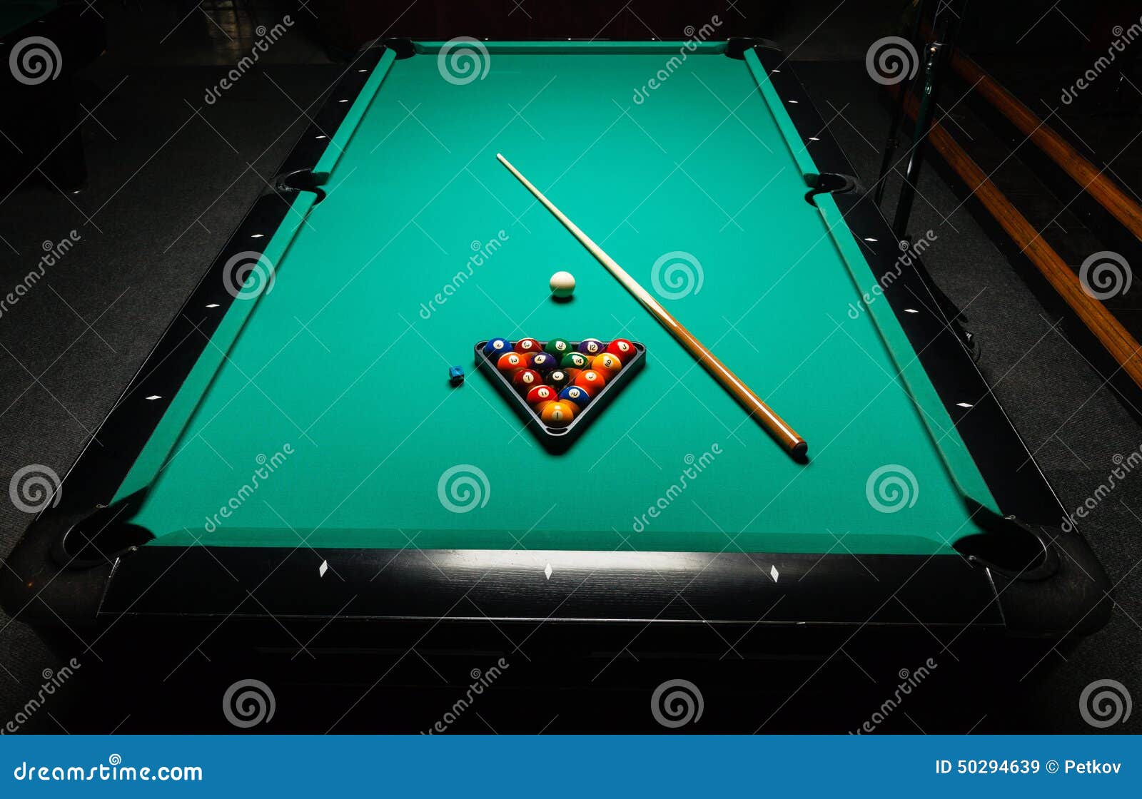 Table for Billiards and Ball Top View Stock Image - Image of color ...