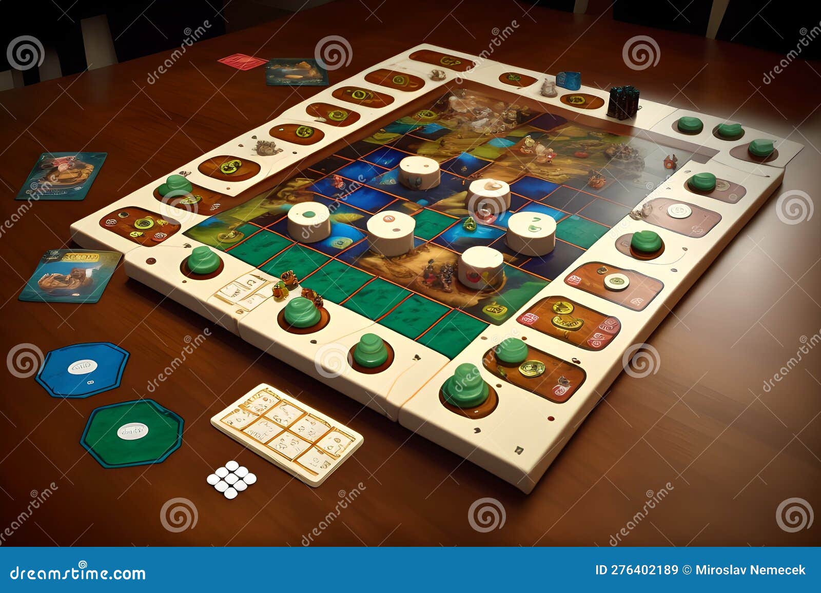 Table Board Game, Generative AI Illustration Stock Illustration ...